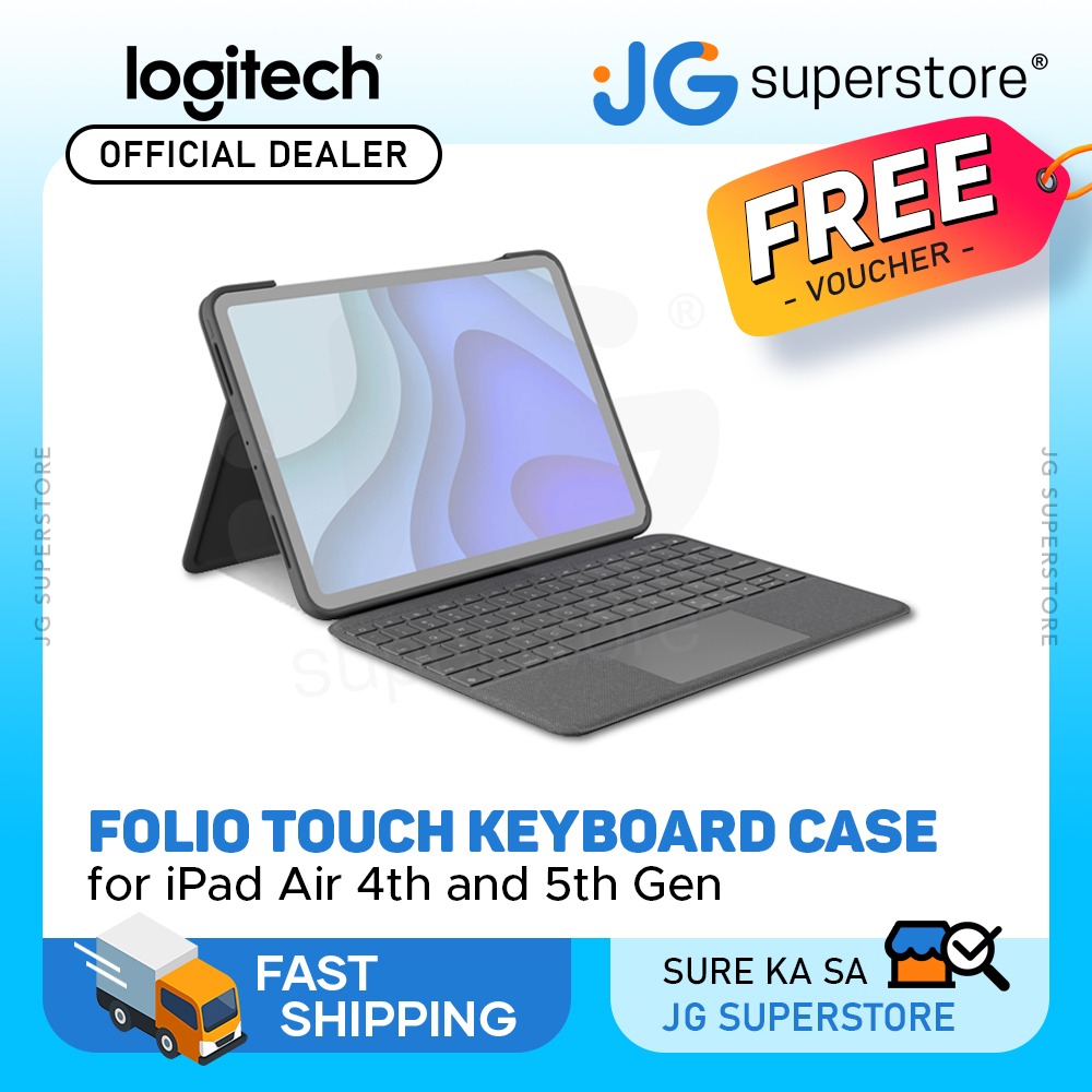 Logitech Folio Touch for iPad Air (4th Gen) Detachable Backlit Keyboard ...