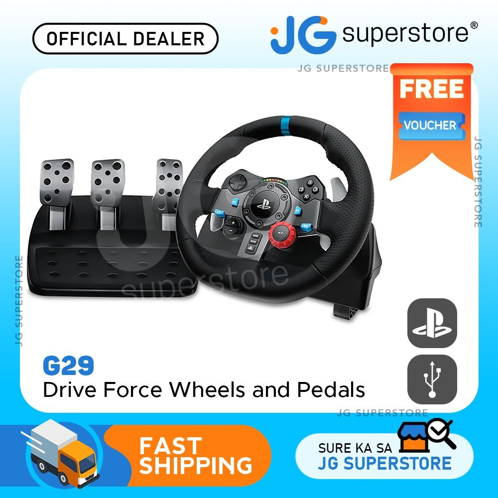 Logitech G29 Driving Force Console Wheel and Pedals with Drive Shifter ...