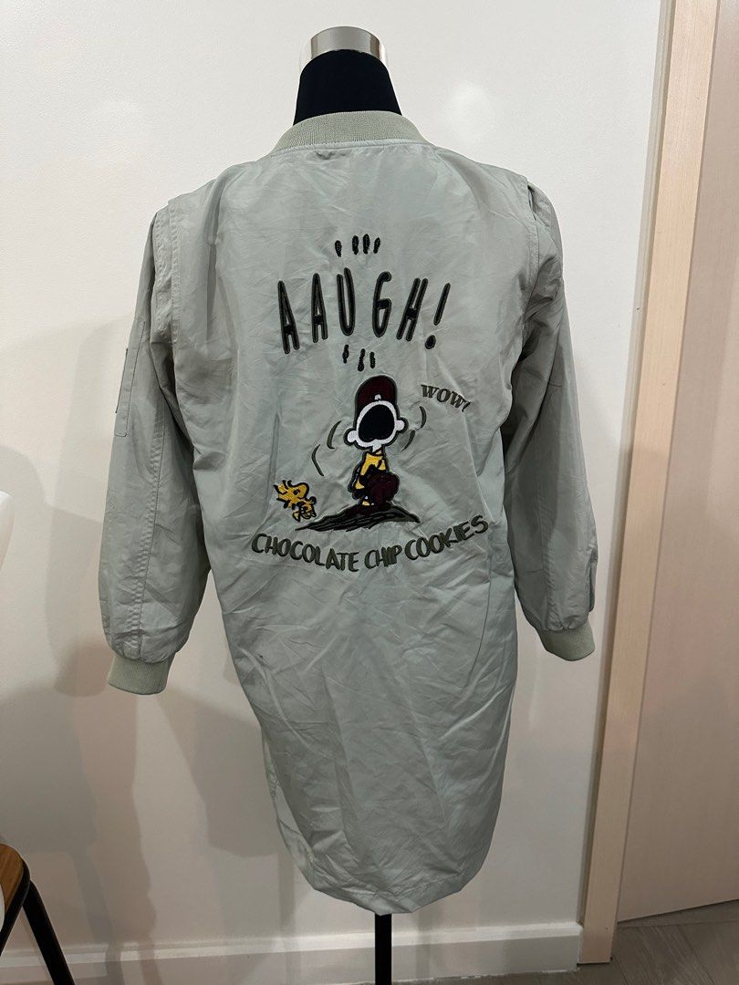 Long Snoopy bomber jacket, Women's Fashion, Coats, Jackets and ...