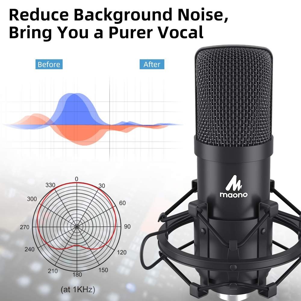 Maono AU-A03 Condenser Microphone Professional Podcast Studio ...