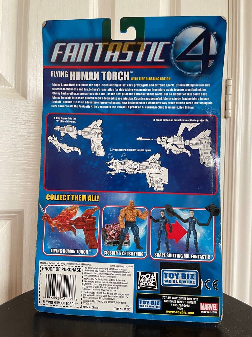 Marvel Fantastic Four Flying Human Torch Toy Biz Figure on Carousell
