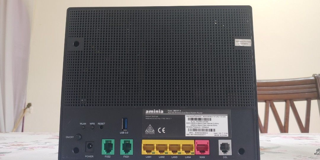 Maxis Aminia MA141-AC2100 Wireless Dual Band Router, Computers & Tech ...