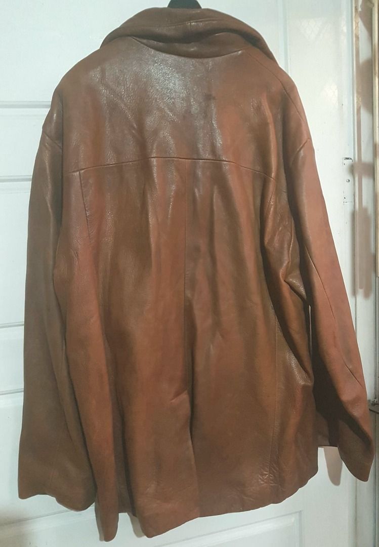 MEN'S BROWN LEATHER JACKET, Men's Fashion, Coats, Jackets and Outerwear ...