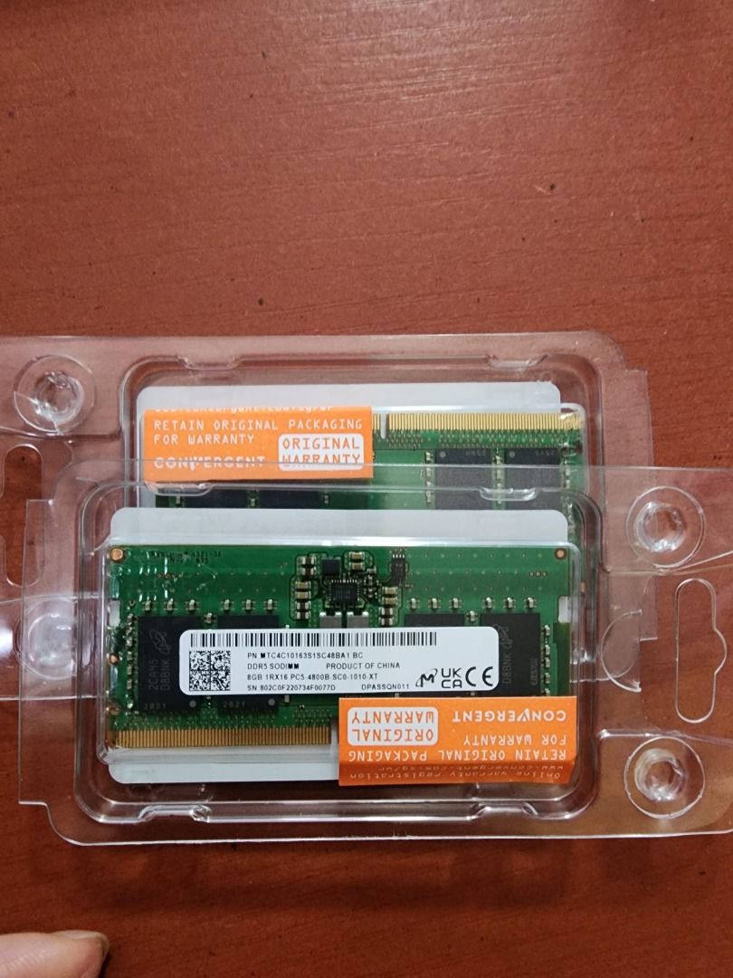 Micron 16GB Kit (8x2) 1RX16 DDR5 SODIMM PC5-4800B-SC0-1010-XT Laptop ...