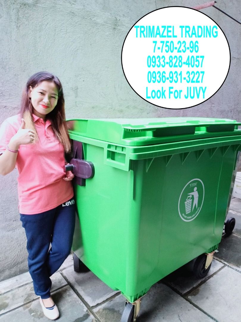 MOBILE TRASH BIN 1100L, Furniture & Home Living, Cleaning & Homecare ...