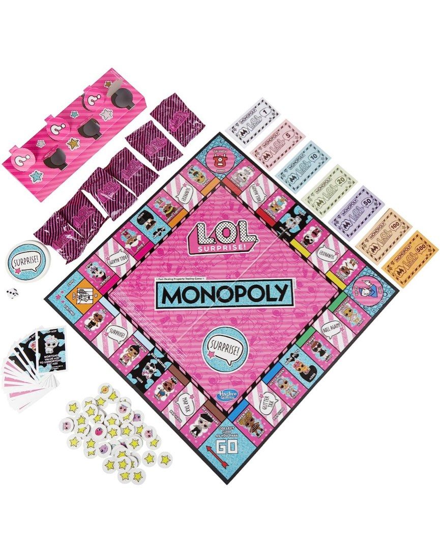 MONOPOLY Game: L.O.L. Surprise! Edition Board Game, Hobbies & Toys ...