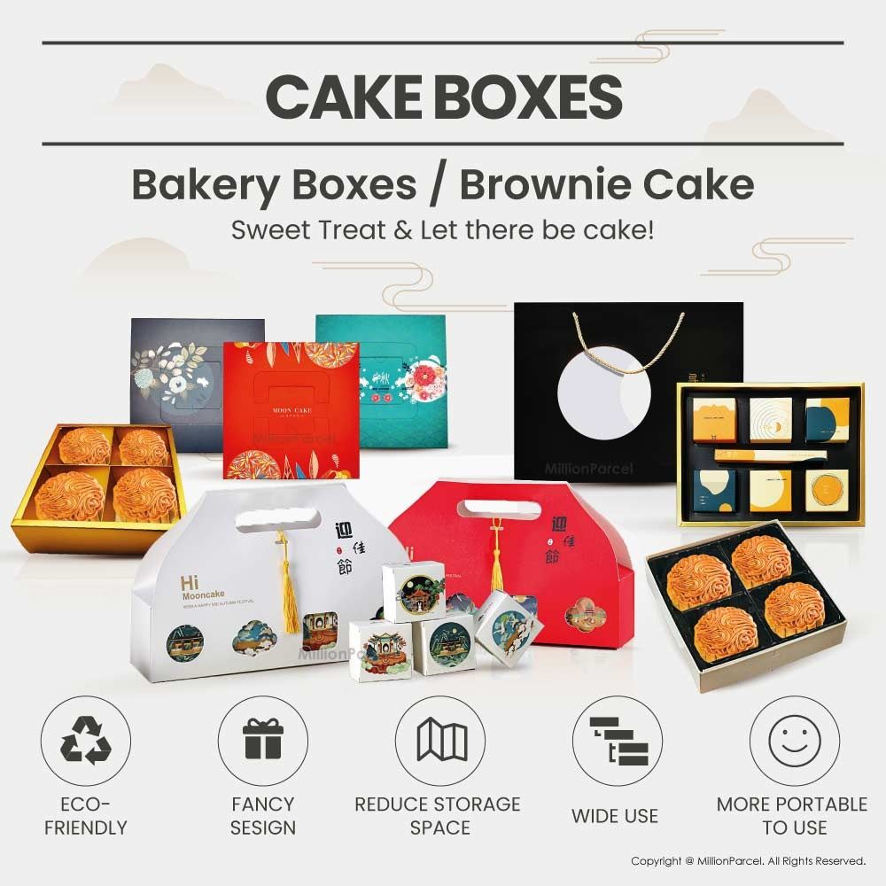 Moon Cake Box 4 - 6 | Container Pastry Box | Cupcake Box | Gift Box ...