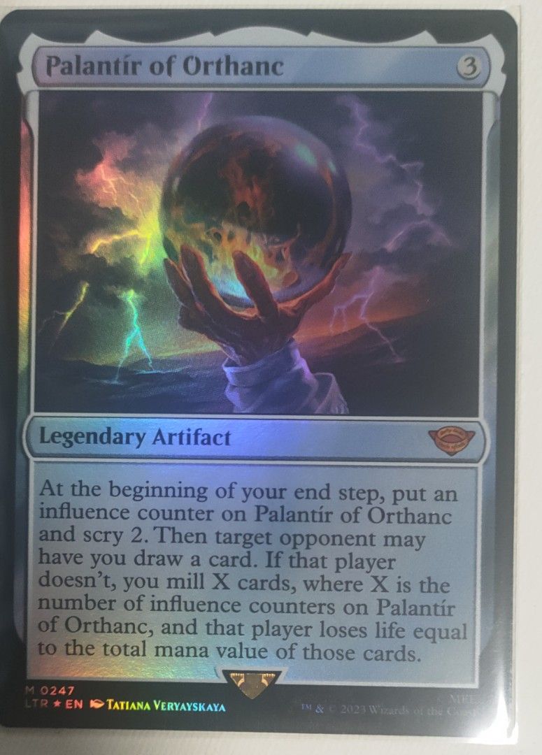 MTG LOTR Palantir of Orthanc Foil, Hobbies & Toys, Toys & Games on ...