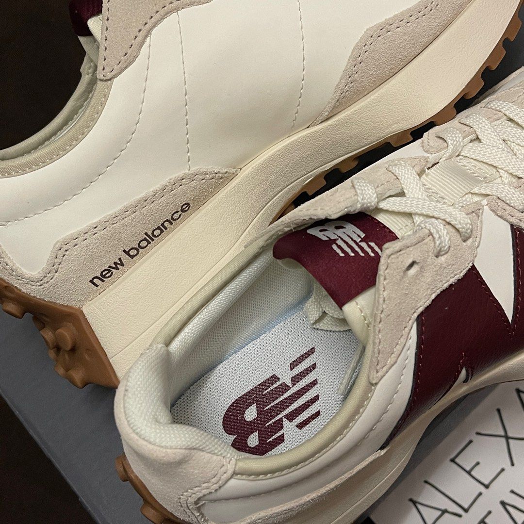 New Balance 327 Moonbeam Burgundy, Women's Fashion, Footwear, Sneakers ...