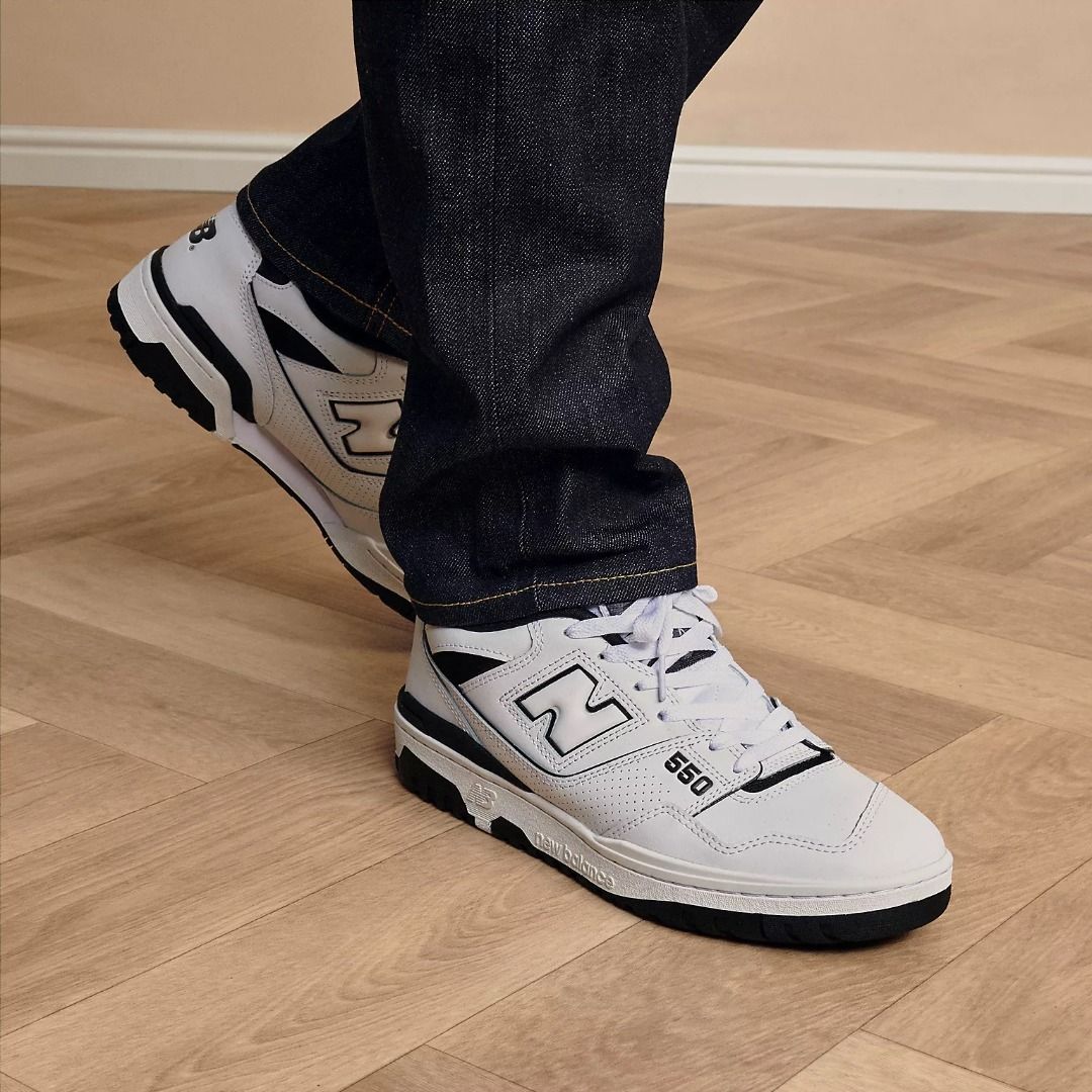 New Balance 550 White Black, Men's Fashion, Footwear, Sneakers on Carousell
