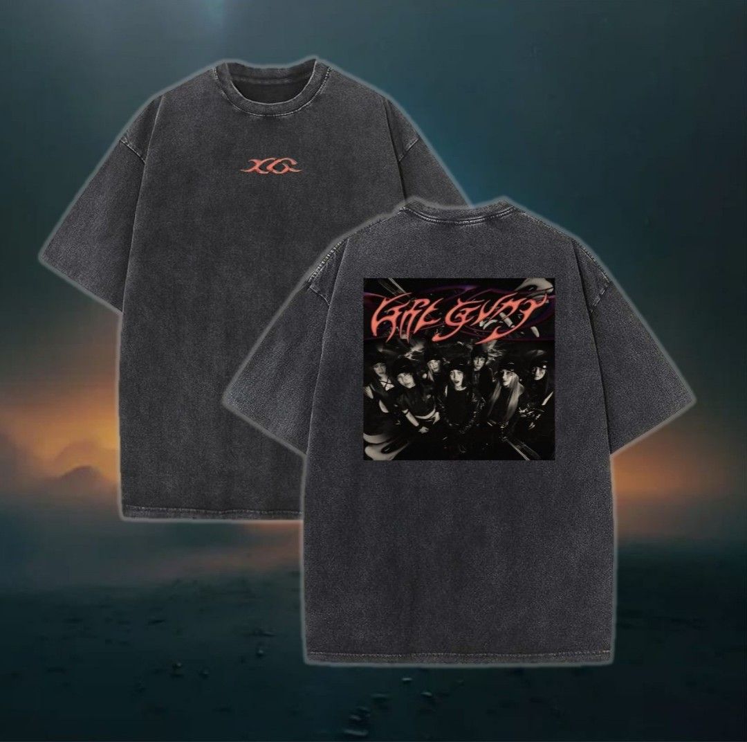 (NEW) XG GRL GVNG vintage acid washed cotton oversize comfy unisex ...