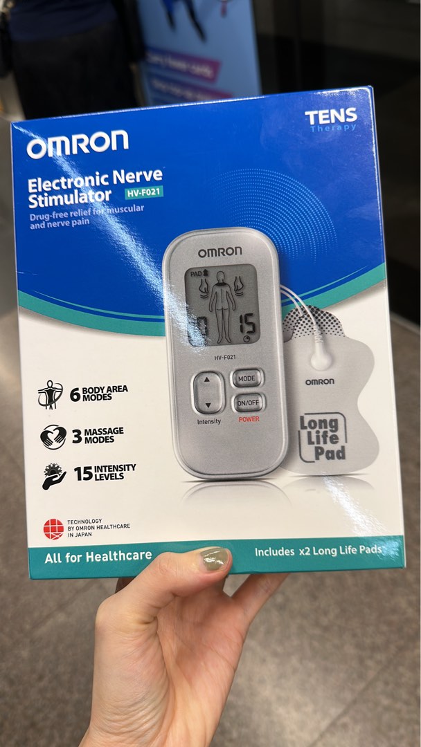 Omron electronic nerve stimulator TENS machine (HV-F021), Health & Nutrition, Massage Devices on ...