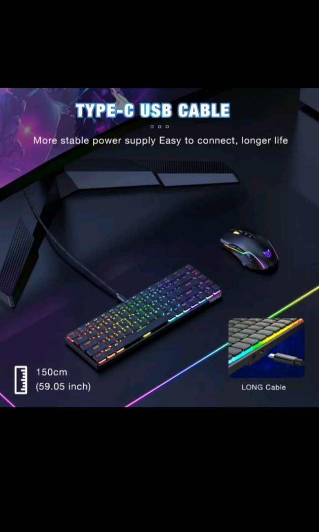 ONIKUMA G29 Slim 69-key [Wired, Red Switch], Computers & Tech, Parts ...