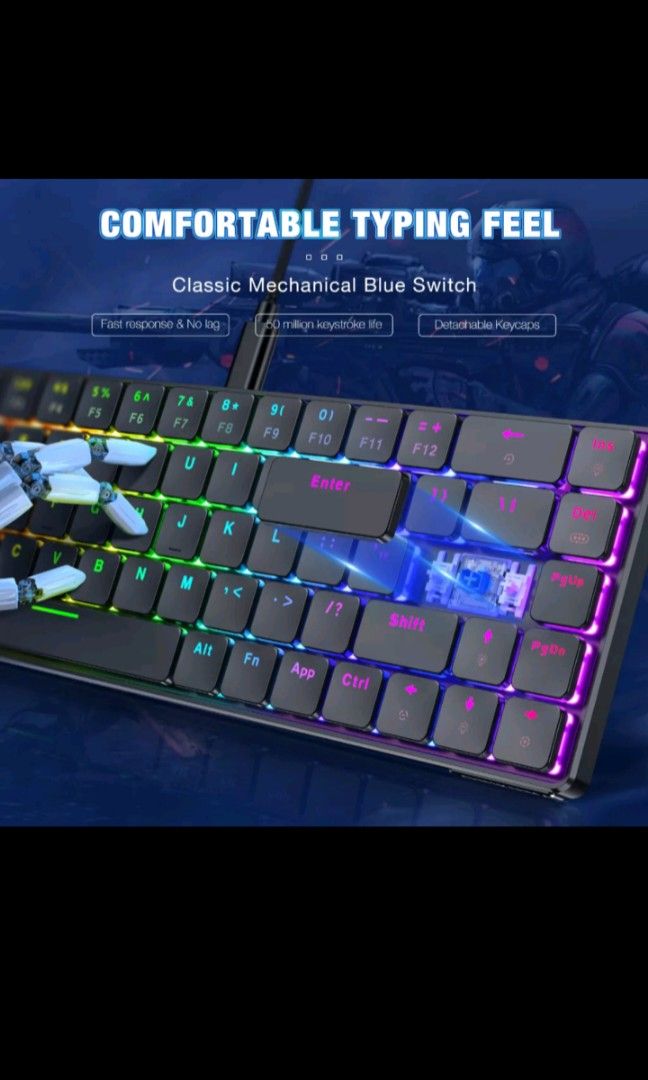 ONIKUMA G29 Slim 69-key [Wired, Red Switch], Computers & Tech, Parts ...