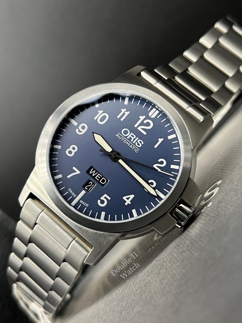 Oris BC3 Advanced Day Date 42mm Blue Dial, Luxury, Watches on Carousell