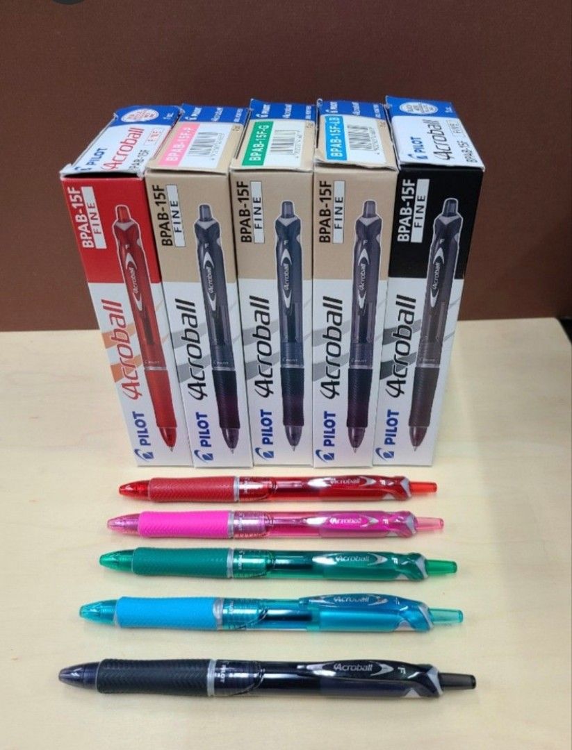 Pilot Acroball 按掣原子筆F咀12支裝, 興趣及遊戲, 手作＆自家設計, 文具 - Carousell
