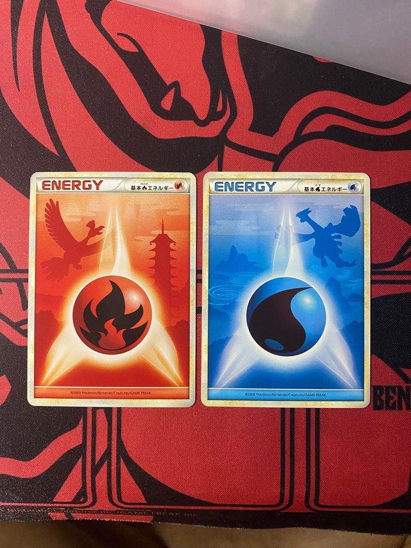 Pokemon Japanese Ho-oh Fire Energy Lugia Water Energy Art, Hobbies ...