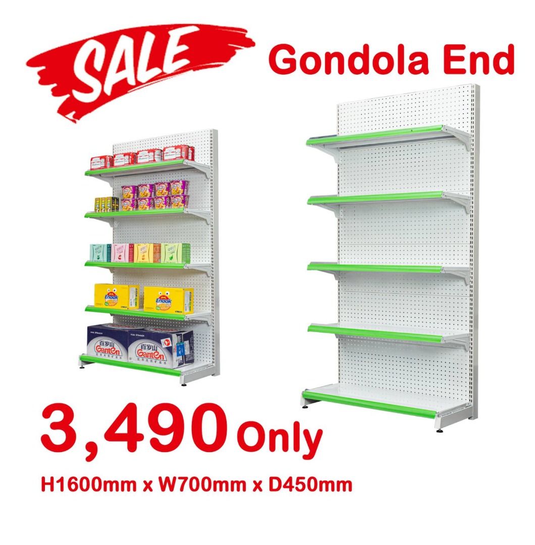 Presentable Store Gondola Rack - perforated backing, Furniture & Home ...