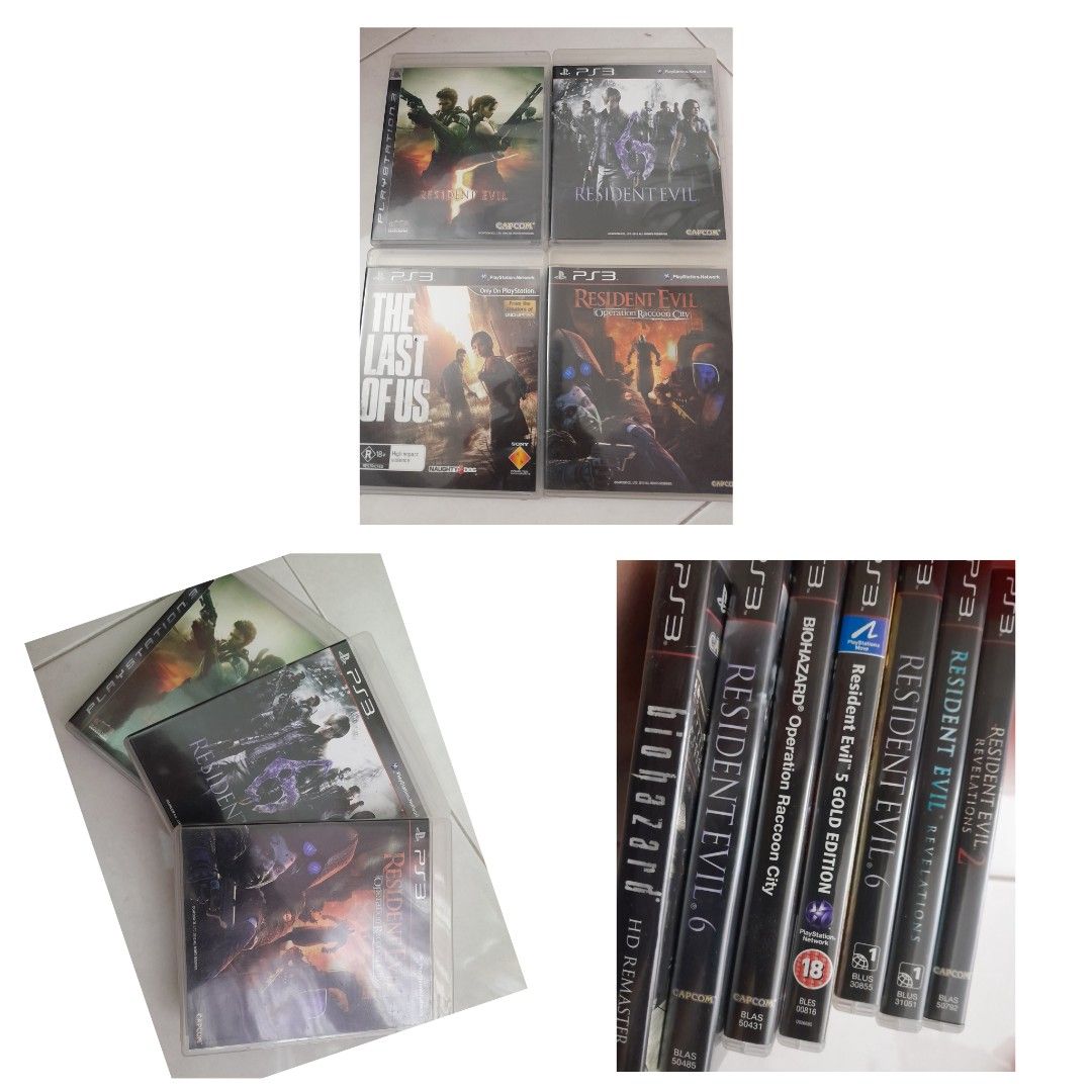 Ps3 games disc set resident evil the last of us, Video Gaming, Video ...