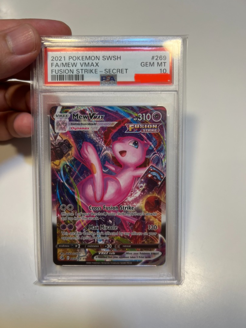 【PSA10】美版 269/264 Mew VMAX Fusion Strike PTCG POKEMON 寶可夢, 興趣及遊戲, 玩具 ...