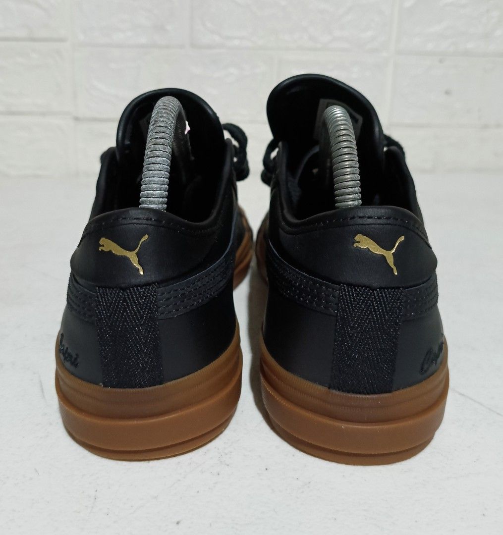 PUMA CAPRI LEATHER BLACK GUMSOLE, Women's Fashion, Footwear, Shoe ...