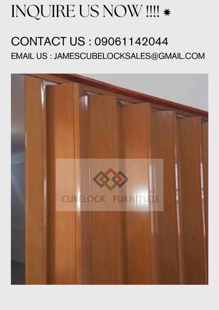 PVC One Way Opening Folding Door on Carousell