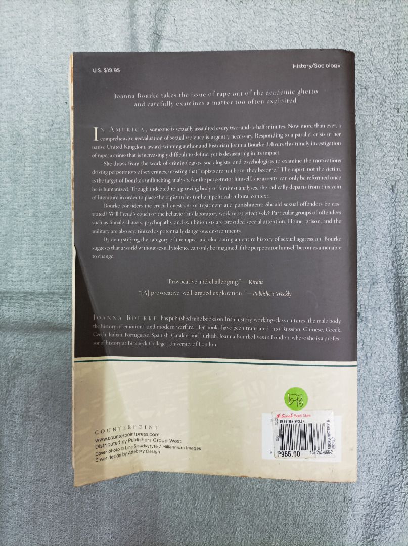 Rape: Sex Violence History (Joanna Bourke), Hobbies & Toys, Books ...