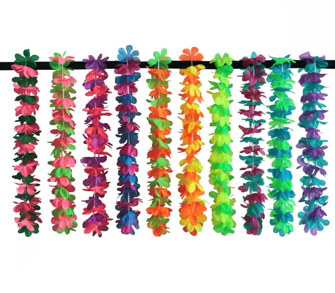 [Ready Stock] 10Pcs/Set Tropical Hawaiian Flowers Garland party ...