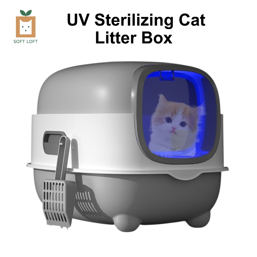 Rectangular UV Cat Litter Box Cat Litter Box UV Sterilizing Cat Litter ...