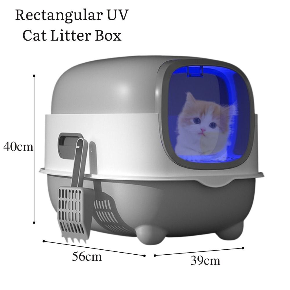 Rectangular UV Cat Litter Box Cat Litter Box UV Sterilizing Cat Litter ...