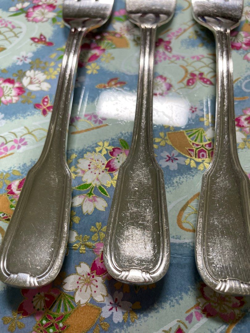 Reneka Handmade Silver Fish Forks X 8 - Vintage, Furniture & Home ...