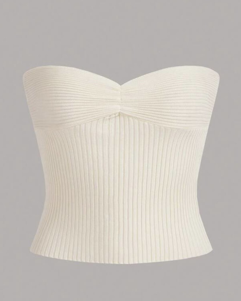 ribbed tube knit top on Carousell