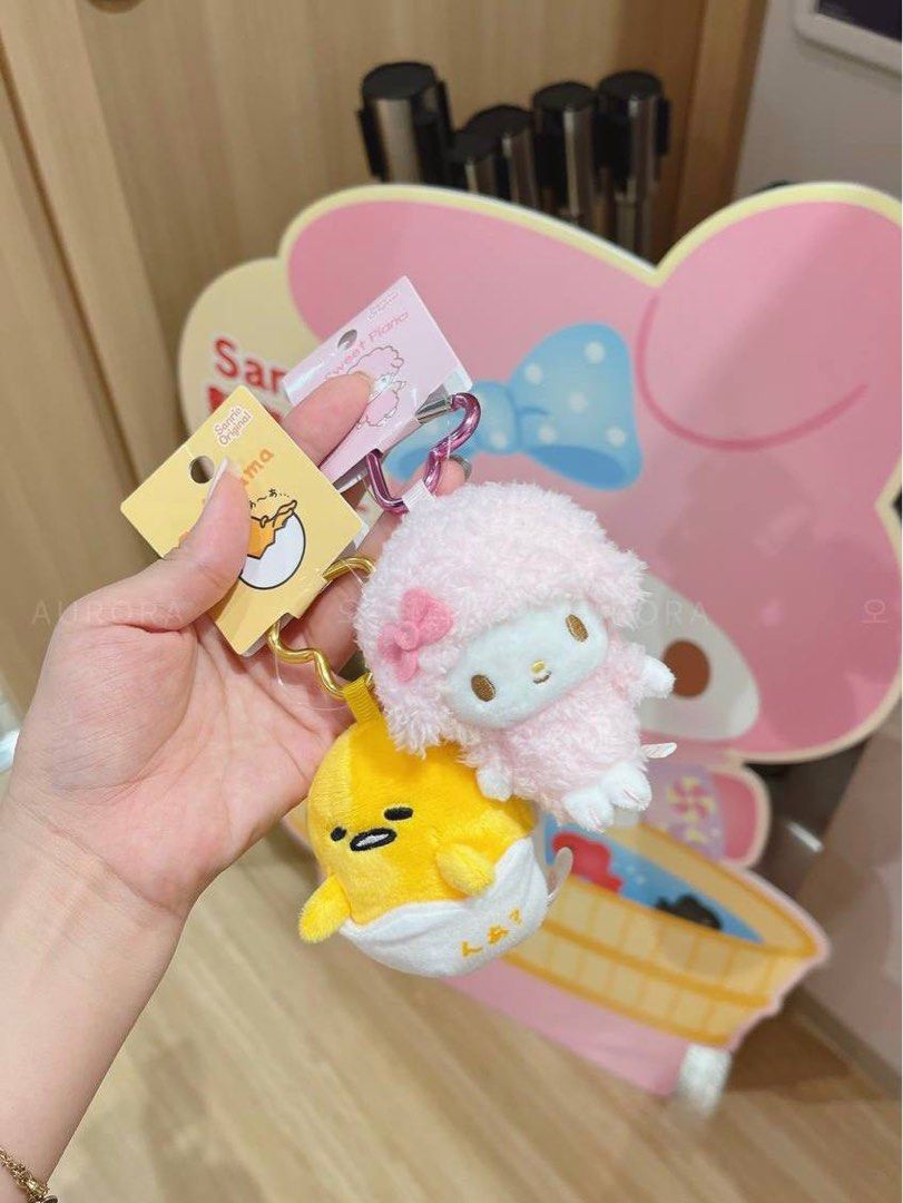 Sanrio Mascot Plush Keychain Kitty / Melody / Cinnamaroll / Kuromi /Pudding / Pochacco ...