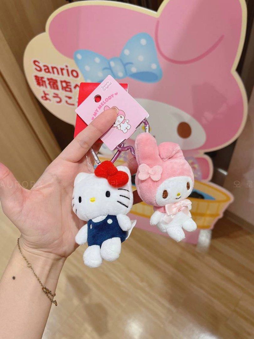 Sanrio Mascot Plush Keychain Kitty / Melody / Cinnamaroll / Kuromi /Pudding / Pochacco ...