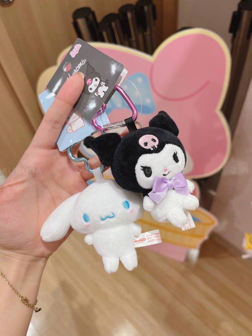 Sanrio Mascot Plush Keychain Kitty / Melody / Cinnamaroll / Kuromi /Pudding / Pochacco ...