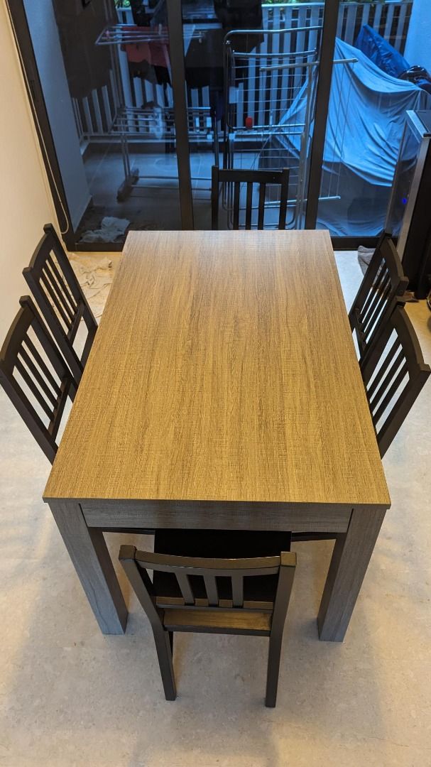 Scandi Dining table for 4-8pax, Furniture & Home Living, Furniture ...