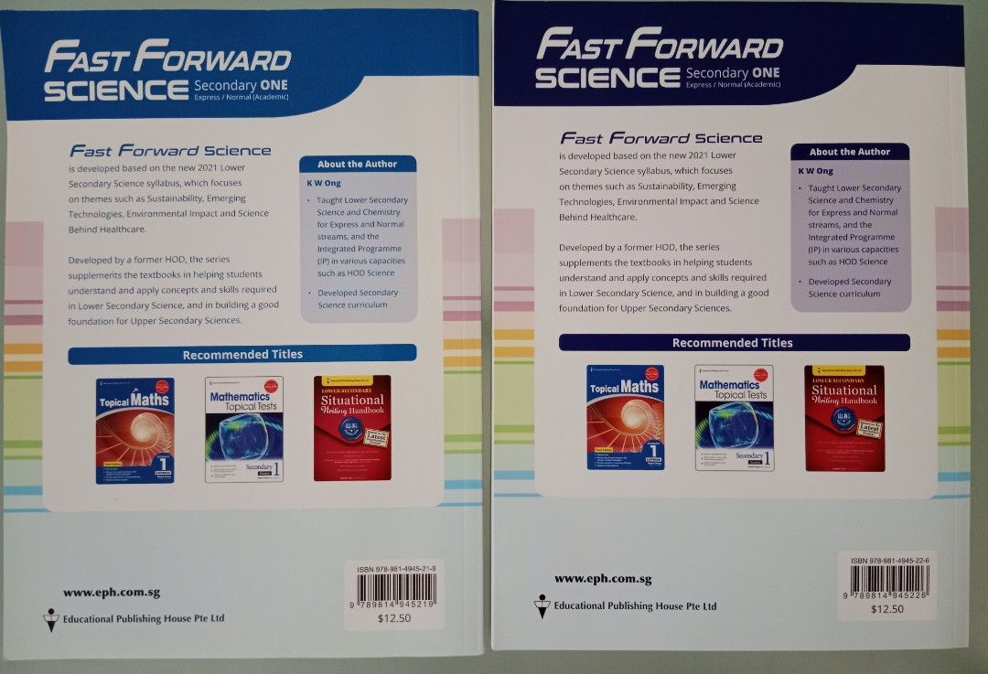 Sec 1 Science Assessment Book - Fast Forward Science (Latest Syllabus ...