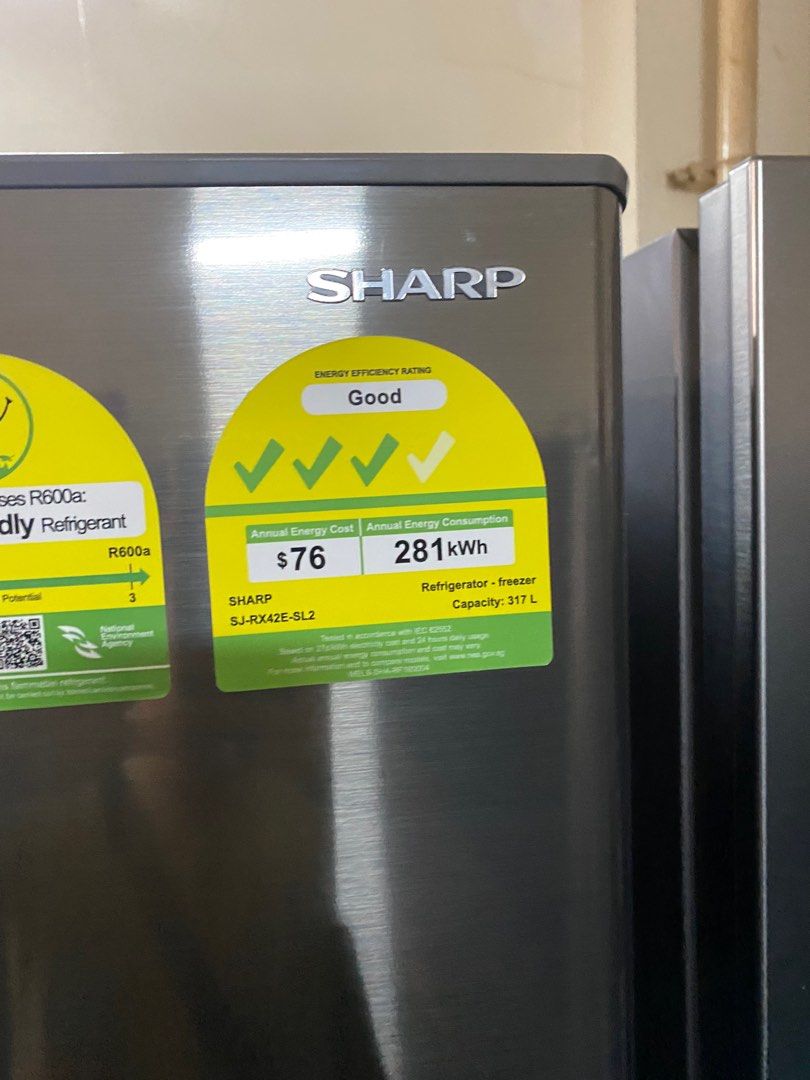 Sharp 317l 2 door fridge / refrigerator fridge, TV & Home Appliances ...