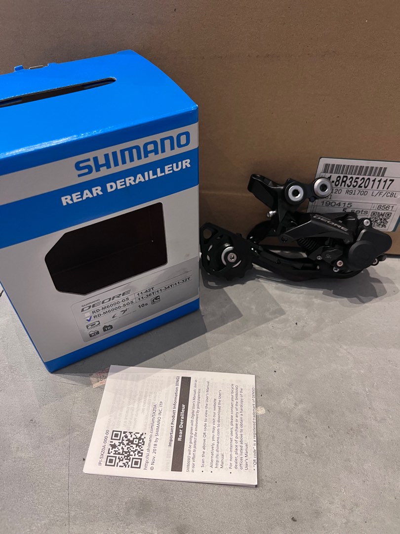 Shimano Deore M6000 Rear Derailleur, Sports Equipment, Bicycles & Parts ...