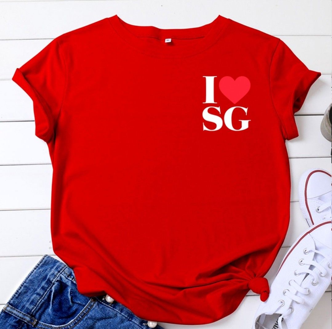 Singapore National Day Red Shirt, Women's Fashion, Tops, Shirts on ...