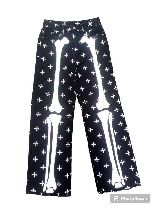 SKELETON SET PANTS CROSSxSKELETON AND FULL ZIP JACKET GLOW IN THE DARK ...