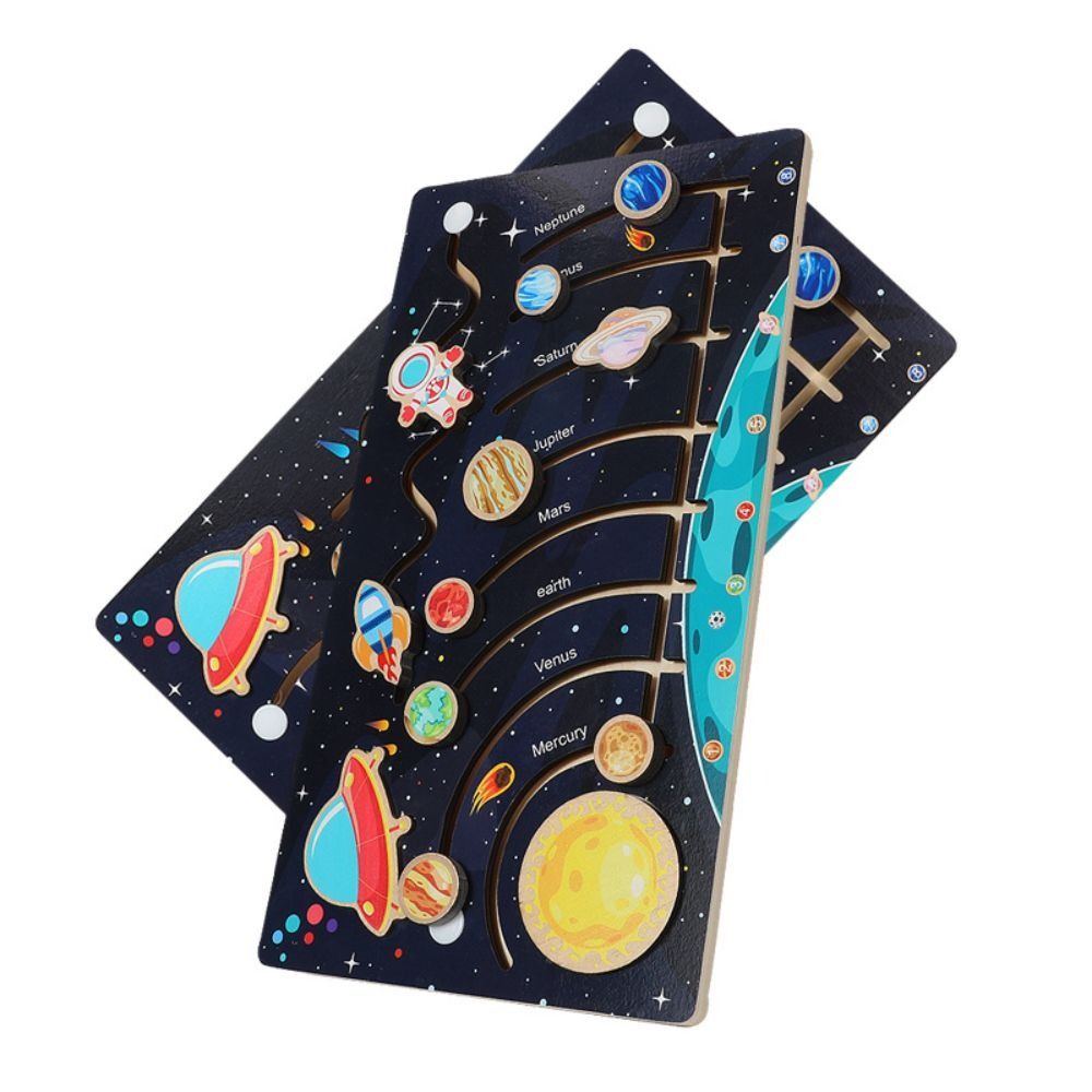 Solar System Model Board with 9 Planets Spaceship Rocket Module Early ...