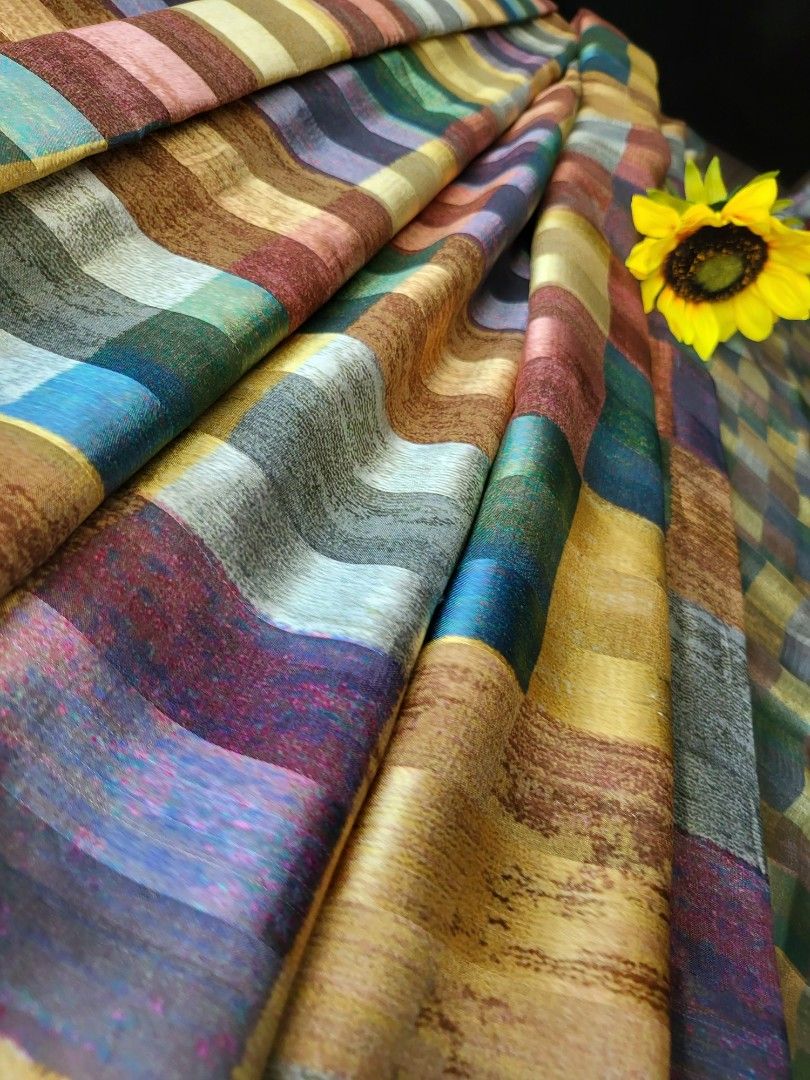 Square Rainbow Saree, Women's Fashion, Dresses & Sets, Traditional ...