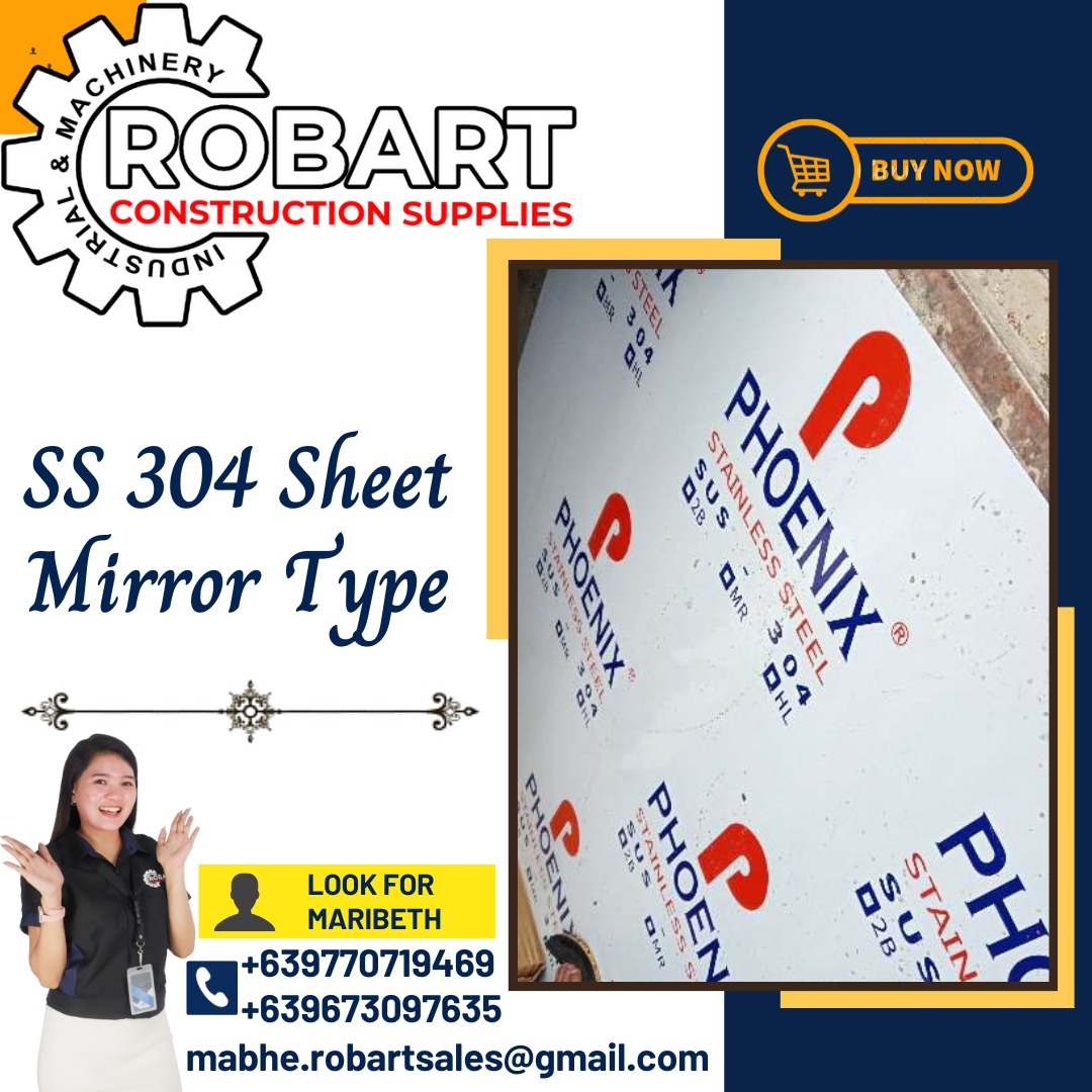 SS 304 Sheet Mirror Type, Commercial & Industrial, Construction Tools ...