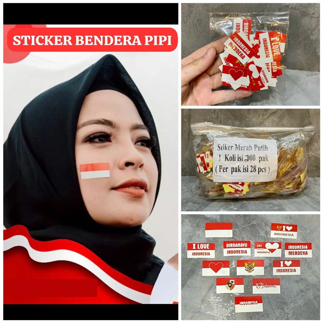 Sticker bendera pipi 28pcs, Serba Serbi, Preorder di Carousell