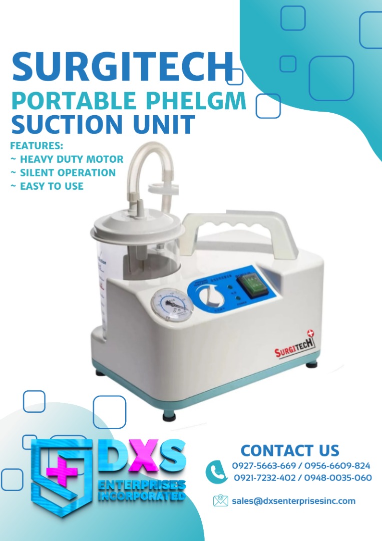 SURGITECH PORTABLE PHELGM SUCTION UNIT, Health & Nutrition, Medical ...