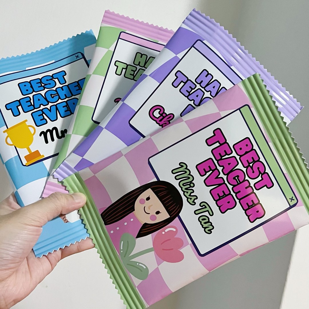 Teacher’s Day Gift! Customised Chip Bag Goodie Bag Teacher Day ...