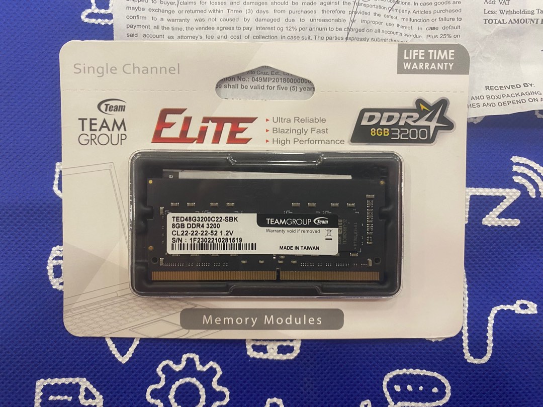 team ELITE 8gb RAM DDR4 3200MHZ CL22, Computers & Tech, Laptops ...