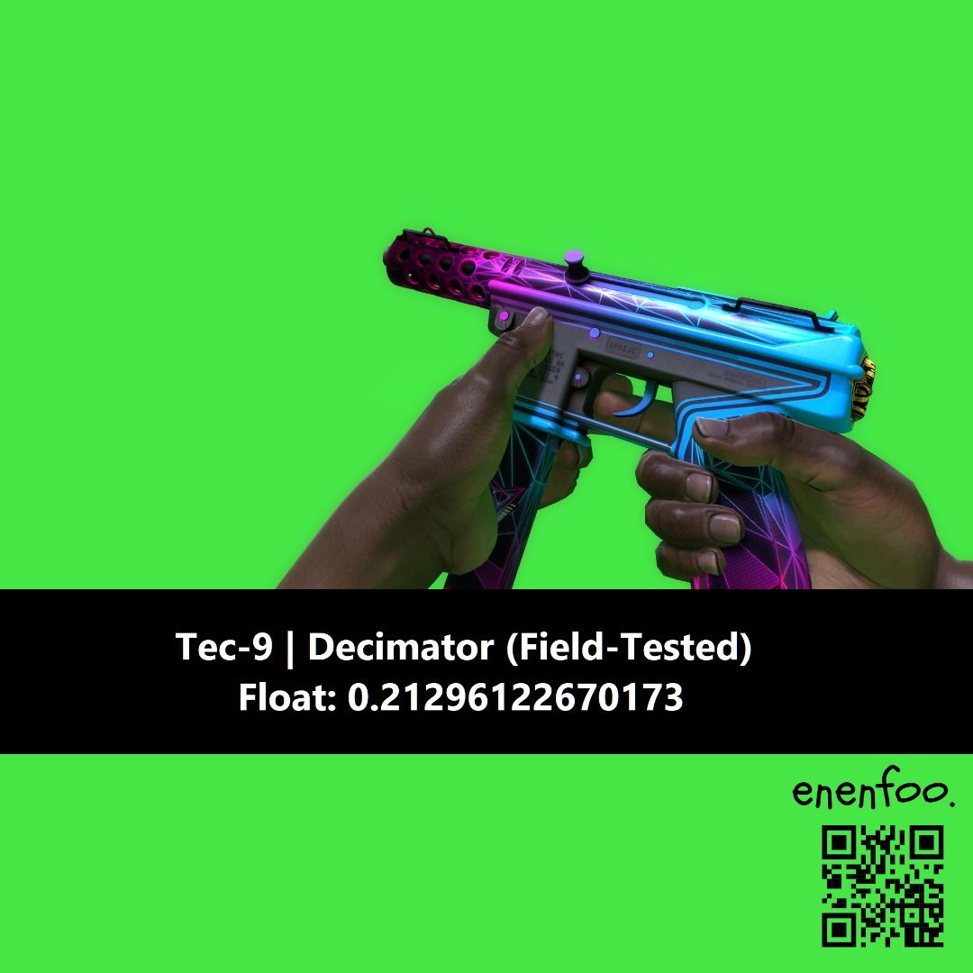 TEC-9 DECIMATOR FT FIELD TESTED TEC9 CSGO SKINS KNIFE ITEMS CS2 COUNTER ...