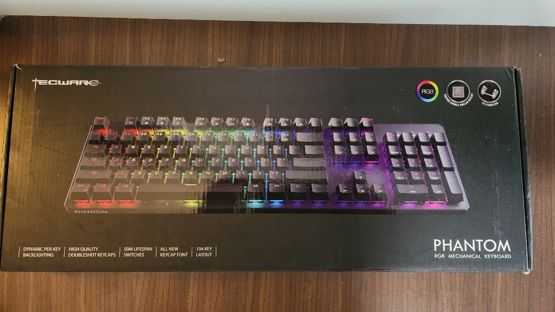Tecware Phantom 104 Mechanical Keyboard with Red Switch, Computers ...